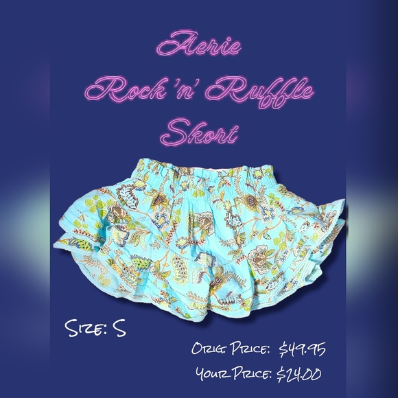 American Eagle Outfitters | Skirts | Aerie Rock N Ruffle Skort | Poshmark